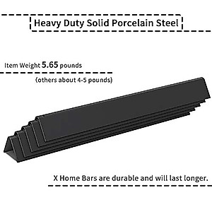 X Home 17.5-Inch Heavier Flavorizer Bars Replacement for Weber Genesis E-310 E-330, Genesis 300 Series with Front-Mounted Control (NOT Fit for Genesis II), Porcelain-enameled, 5-Pack