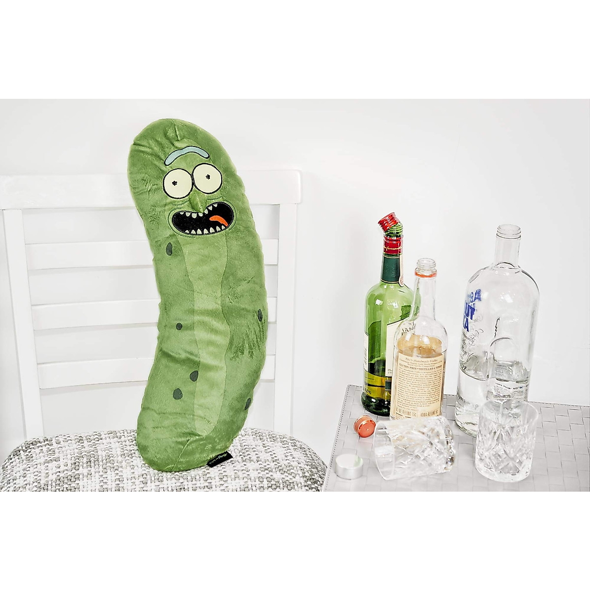 Pickle Rick Plush Toy Pillow - 20" Stuffed Scientist Collectible - Rick and Morty Fan Gift