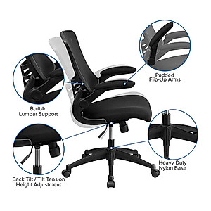 Flash Furniture Work From Home Kit - Glass Desk with Keyboard Tray, Ergonomic Mesh Office Chair and Filing Cabinet with Lock & Inset Handles