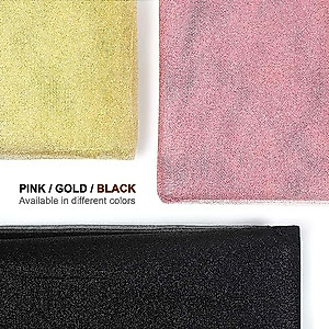 BIT.FLY 54" x 10 Yards Black Glitter Tulle Fabric Rolls Sheer Scarf Sequin Tulle Backdrop Curtain for Wedding Arch Drapes Veil Tutu Skirt Dress Sewing DIY Crafts