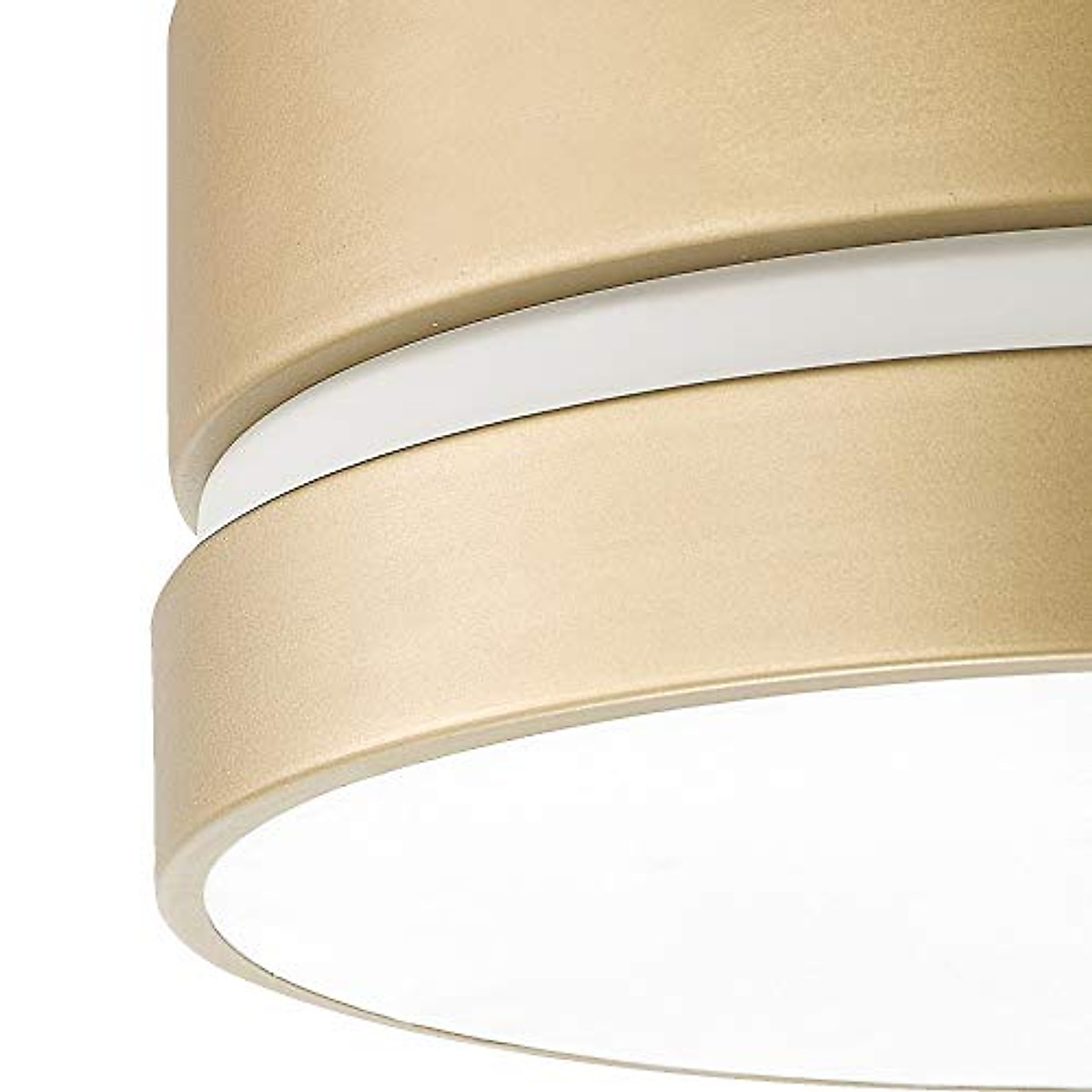 Globe Electric 60754 2-Light Flush Mount Ceiling Light, Soft Gold, Inner Frosted Shade, Ceiling Light Fixture, Light Fixtures Ceiling Mount, Bedroom Lights for Ceiling, Dining Light Fixture