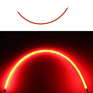 DC3V 130/300mm Flexible Filament LED Filament Edison Bulb LED Bead Diodes Light Accessories,Warm Light,2200K(300mm,red)