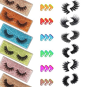 Ruairie 5D Faux Mink Lashes Wholesale Bulk 30 Pairs 6 Styles Natural False Lashes Pack Fluffy Volume False Eyelashes Wispy 3D Fake Lashes Mink