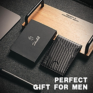 Zitahli Wallet for Men - with Money Clip Slim Leather Slots Credit Card Holder RFID Blocking Bifold Minimalist Wallets with Gift Box