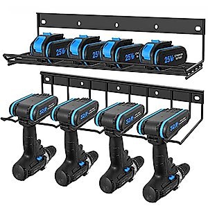 Fioracl  Drill Holder Wall Mount,Power Tools Organizer Wall Mount,Cordless Tool Organizer Power Tool Storage Rack Tool Storage, Electric Drill Storage Rack Holds