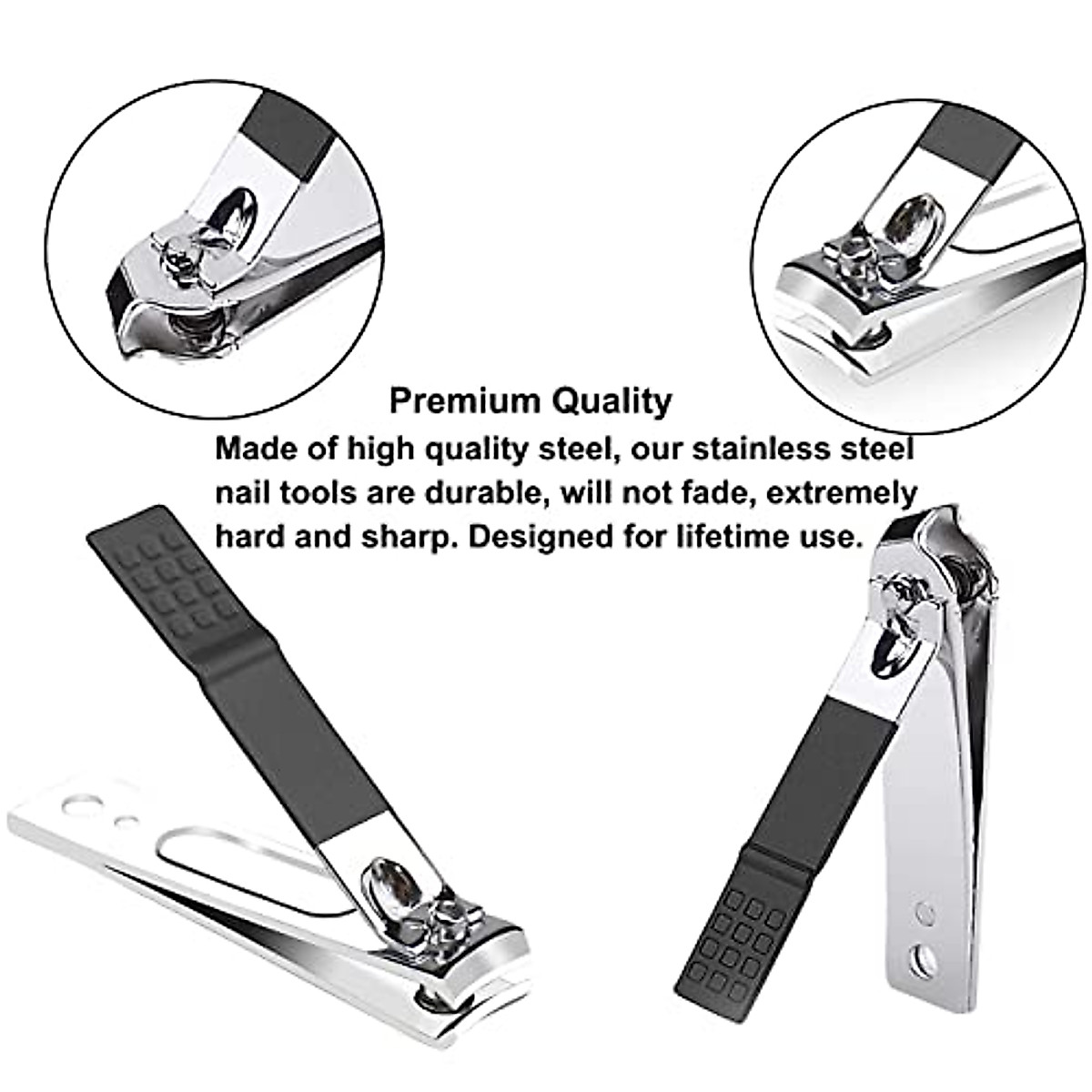 Nail Art Set Nail Clipper Pedicure Set, 6 Piece Nail Scissors, Sharp Stainless Steel Nail and Toenail Scissors,. Nail Care Tools with Luxury Travel Case