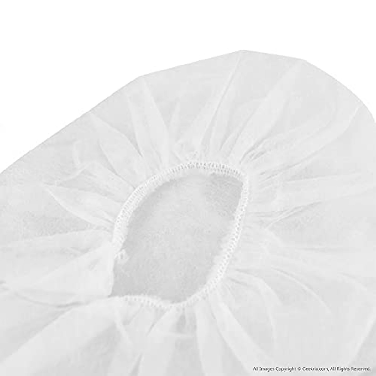 Geekria 500 Pairs Disposable Headphones Ear Cover for Over-Ear Headset Earcup for Bulk Pack, Stretchable Sanitary Ear Pads Cover, Hygienic Ear Cushion Protector Wholesale Multi-Pack(M/White)