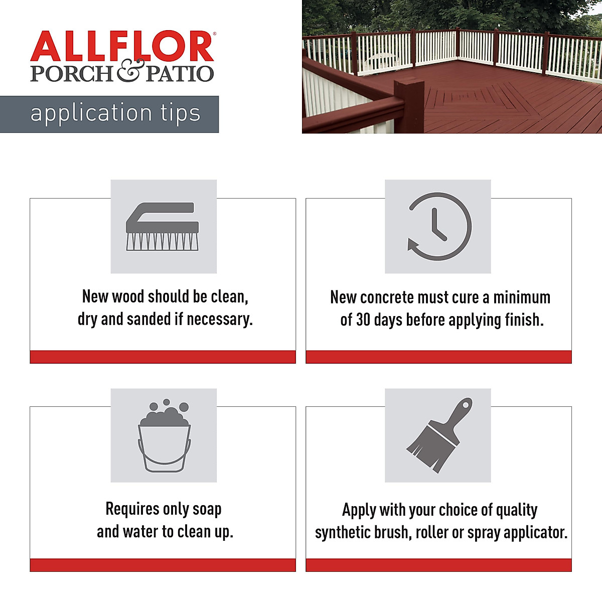CALIFORNIA PAINTS ALLFLOR Porch, Patio and Floor Enamel Paint, Saddle Brown, 1 Gallon, Extremely Durable Water-Based Formula, Ideal for Patios, Pool Decks, Basements & More