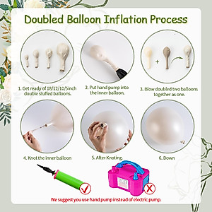 134PCS Pearl White Double-Stuffed Balloons Garland Arch Kit With 600PCS Pearl Stickers,18/12/10/5 inch Different Size Pearl Ivory Balloons for Wedding Bridal Shower Engagement Decorations