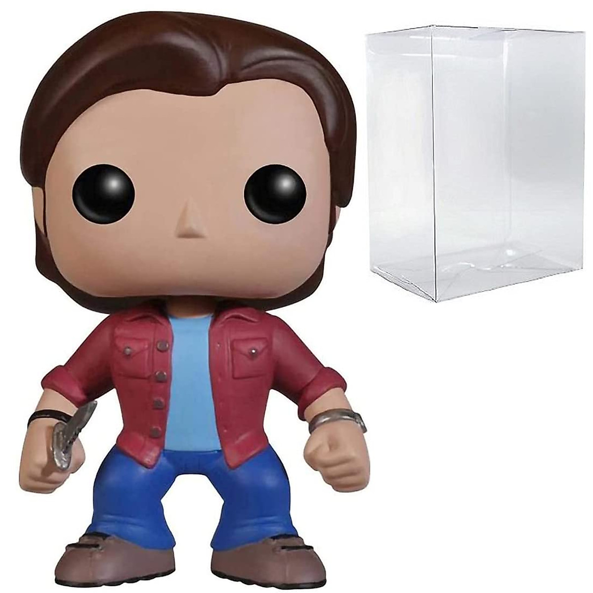 POP Supernatural - Sam Winchester Funko Vinyl Figure (Bundled with Compatible Box Protector Case), Multicolored, 3.75 inches