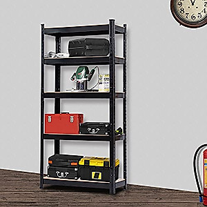 WESTHL 5 Tier Storage Rack,Heavy Duty Metal Shelving Unit Storage Rack Unit Garage Storage Shelf for Kitchen Storage Cabinet Organization