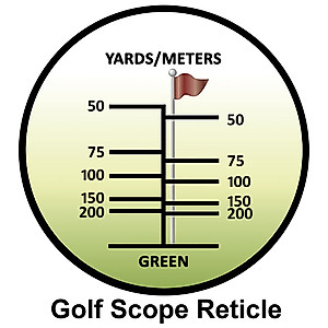 Barska Blueline 8x22 Waterproof Golf Scope Monocular with Built-in Internal Distance Reticle