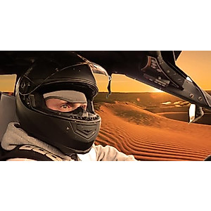 GLX GX11 Compact Motorcycle Helmet - Matte Black, X-Large - Full Face w/ Tinted Visor, DOT Approved
