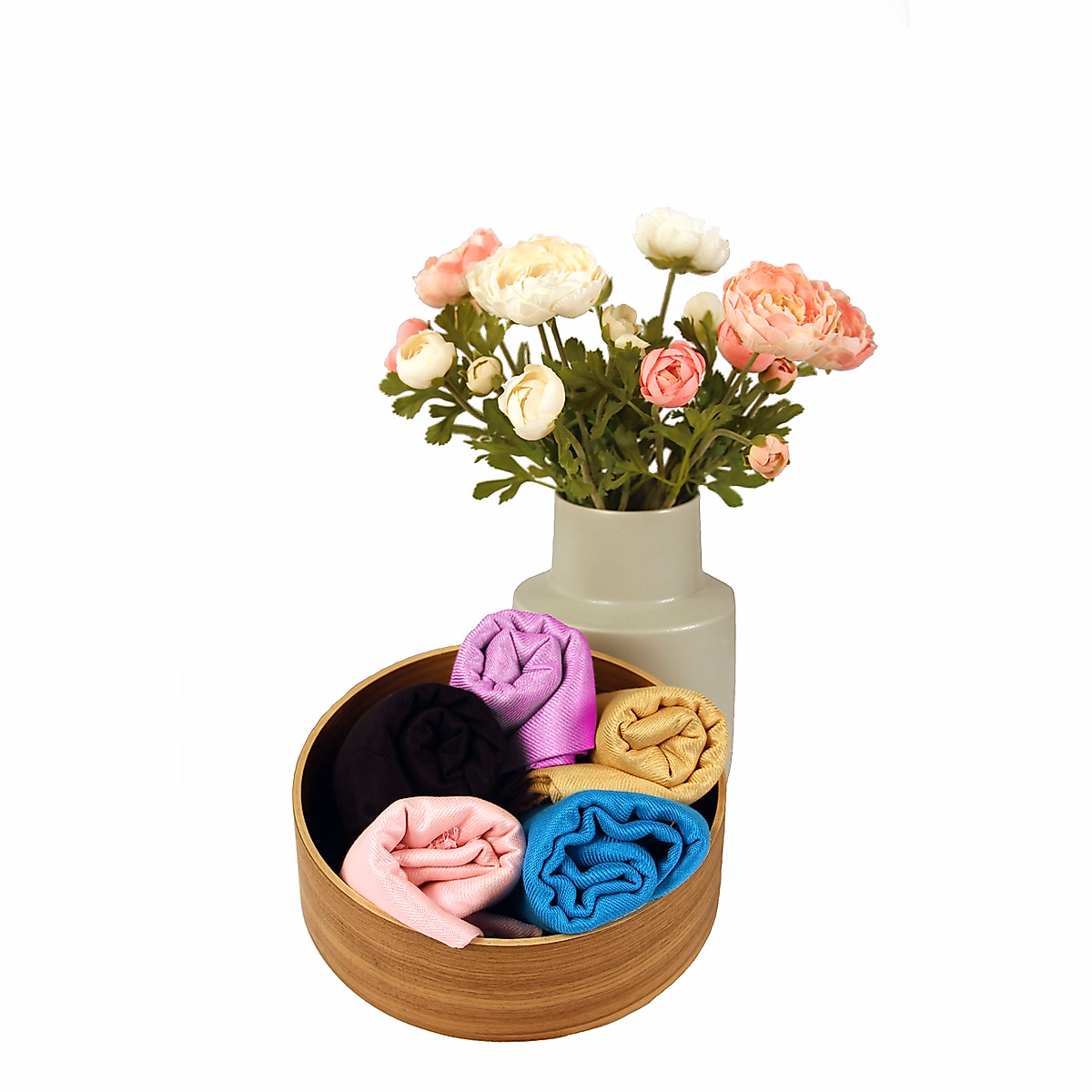 Sakkas Large Soft Silky Pashmina Shawl Wrap Scarf in Solid Colors - Bright Green