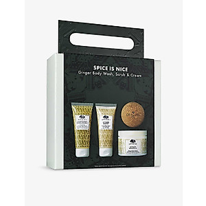 Origins Gift Set: Ginger Souffle Whipped Body Cream & Ginger Burst Savory Body Wash & Smoothing Ginger Body Scrub