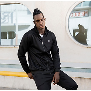 MANTORS Men's 2 Piece Tracksuit Full Zip Running Jogging Sports Sweatsuits 03DARKGray-2XL