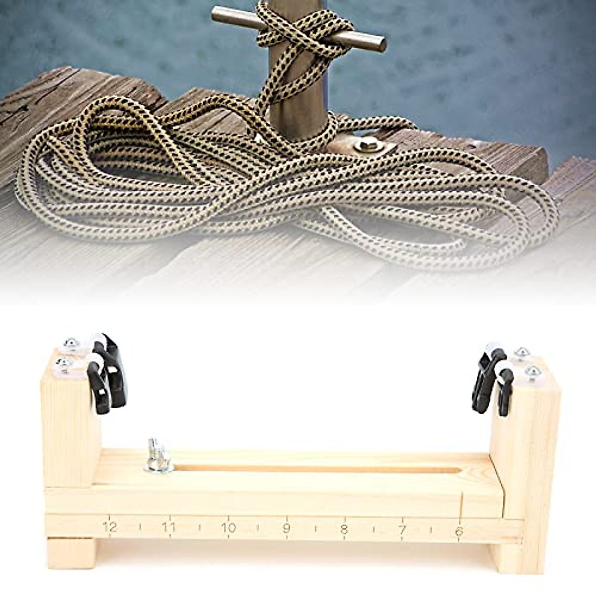 plplaaoo Paracord Bracelet Jig, Adjustable Paracord Jig Woven Wooden Frame, Wristband Maker Paracord Braiding Weaving DIY Craft Tool Kit, Paracord Braiding Weaving Craft Tool