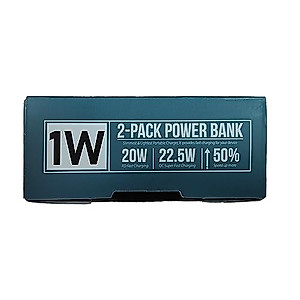 MOSKIZ Portable Charger 2 Pack, 10000mAh Power Bank Fast Charging USB C 20W, Battery Pack for iPhone, Android Cell Phone, Tablet, Lightweight Slim External Charger for Camping, Hiking, Travel