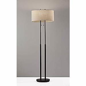 Adesso 4016-26 Duet Floor Lamp, Antique Bronze