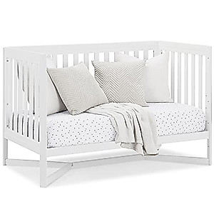 Delta Children Tribeca 4-in-1 Baby Convertible Crib, Bianca White