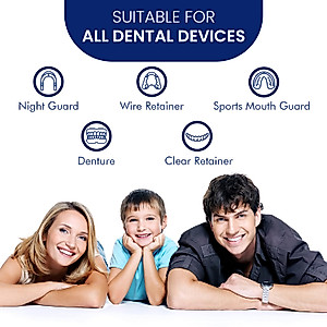 Vyzak - Retainer Cleaner Tablets (30 Pack) - Mint Flavor Fast Acting Dental Cleaning Tablets for Retainers, Mouth Guard, Night Guards, Snore Guards, Sport Devices & TMJ Devices - Removes Odor & Plaque