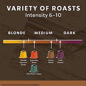 Starbucks by Nespresso Variety Pack Coffee (50-count single serve capsules, compatible with Nespresso Original Line System)