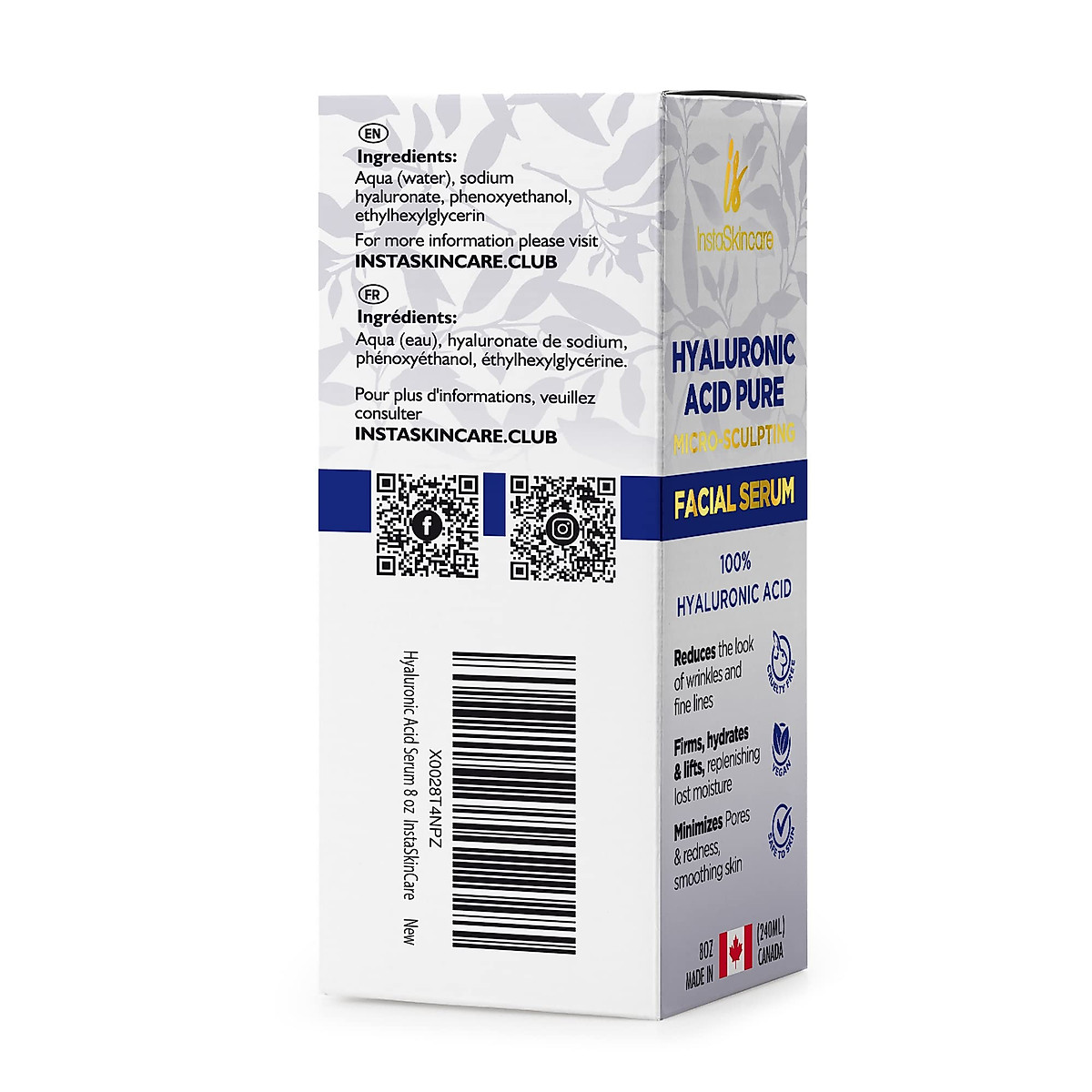 Hyaluronic Acid for Skin - 100% Pure Medical Quality Clinical Strength Formula - Anti aging formula (8 oz)