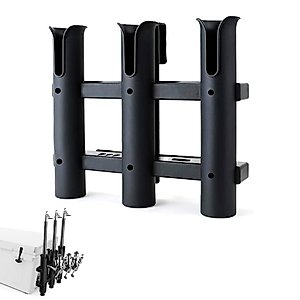 YETI & RTIC Cooler Fishing Rod Holder - 3 Link Fishing Rod Rack for Boat, Kayak Fishing Accessories with Tie-Down Slot