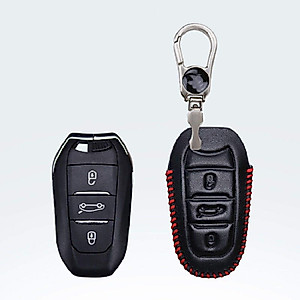 for Car Key Shell,for Car Key Case Covers,for Peugeot 208 308 508 for Citroen C4 Picasso DS3 DS4 DS5 DS6 BlackRed