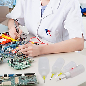 FJNATINH Precision Tip Applicator Bottle, Mini Glue Squeeze Bottle with Brush Tip for Oil, Wood Glue, Craft Glue, Paint, Crafting Fine Dispenser