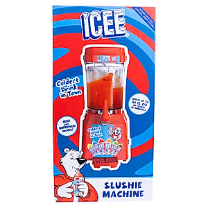 ICEE Slushie Machine. Home Countertop Slushy Maker. New for 2024. Creates up to 34Floz of Ice Cold ICEE Slushy. Make Ice Cold Slushies at Home! Officially Licensed ICEE Merchandise.