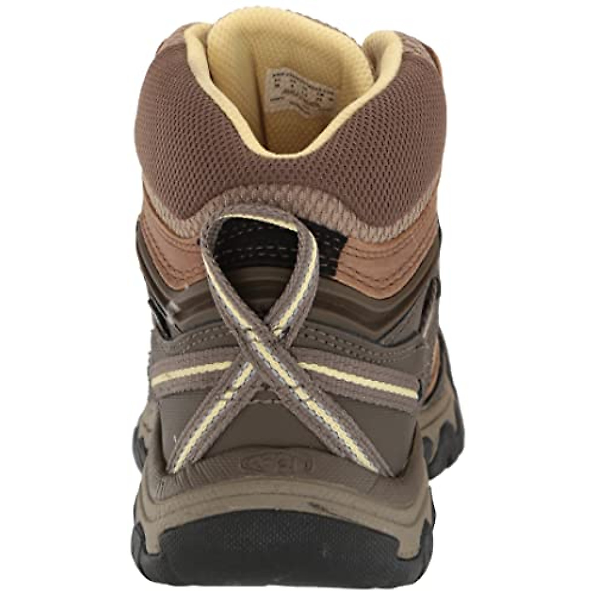 KEEN Women's Ridge Flex Mid Height Waterproof Hiking Boots, Safari/Custard, 10