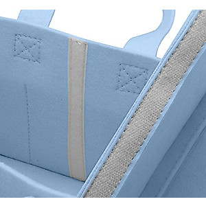 Sorbus Baby Diaper Caddy Organizer - Nursery Essentials Storage Bin for Diapers, Wipes & Toys, Newborn & Infant Portable Car Travel Storage Bag, Changing Table Organizer Gift (Blue)