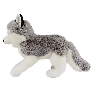 Ice King Bear Lifelike Siberian Husky Stuffed Animal - Plush Toy - 13 Inches Length (Original)