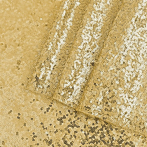 OQSQ Gold Sequin Tablecloth - 60x102 inch, Glitter Tablecloth, Sparkle Sequence Table Cover for Wedding,Birthday Party,Bridal Shower Decorations