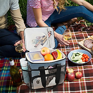 Wild Animal Horse Theme Picnic Lunch Bag for Women Men, Waterproof Cooler Lunch Tote Bag Large Insulated Lunch Box Organizer with Shoulder Strap for Office Work Travel Camping