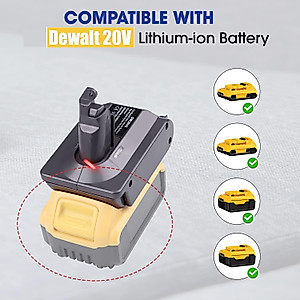 URUN V7/V8 Adapter for Dewalt 20V 60V Battery Convert to for Dyson V7/V8 Handheld Vacuum Cleaner Battery Compatible with V7/V8 Animal V7/V8 Absolute V7/V8 Motorhead Pro V7/V8 HEPA Li-ion SV11 Battery