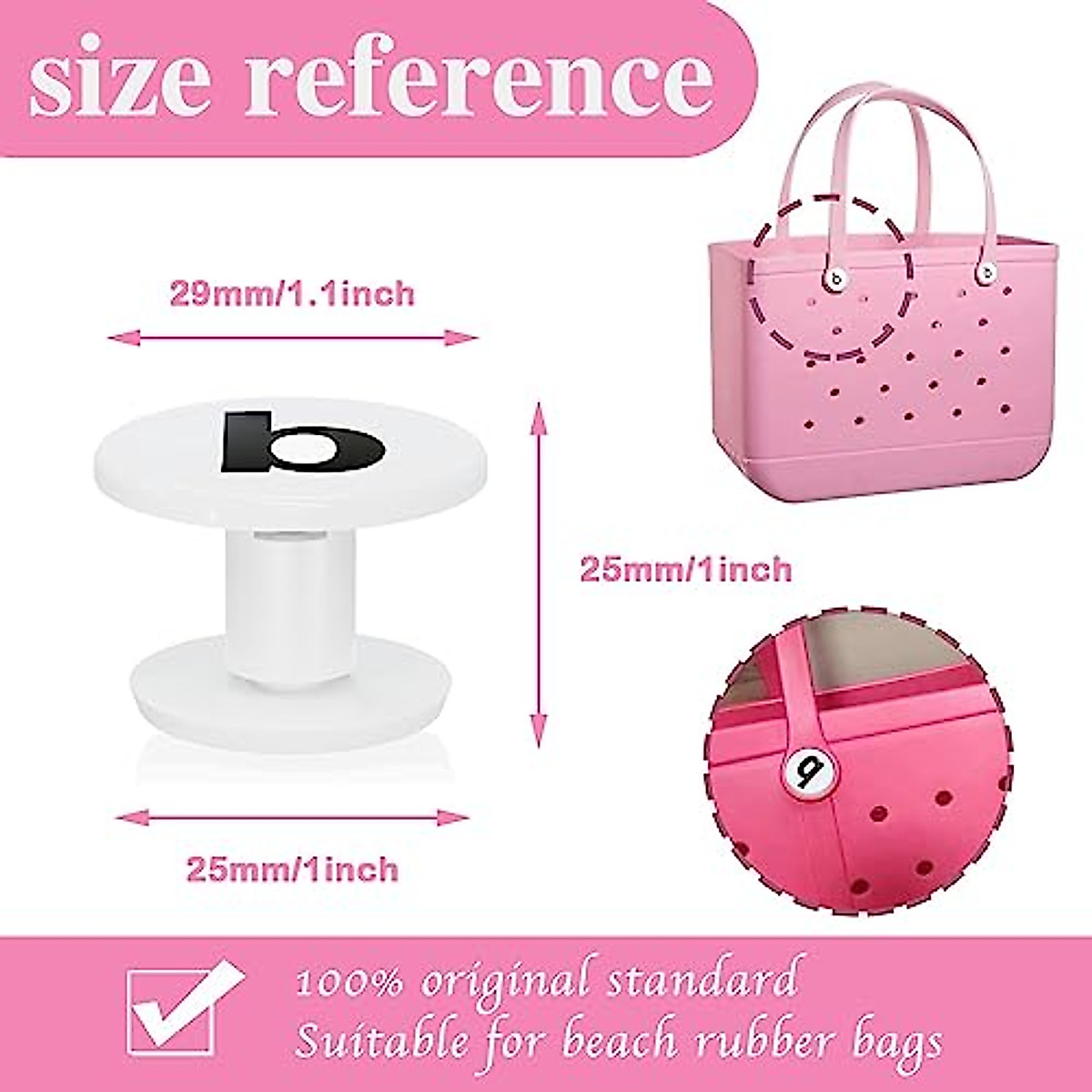 Replacement Rivets for Bogg Bag, Large Beach Bag Replacement White Buttons, Standard and Oversized XL Rubber Pool Bag Repair Rivets (10pc)