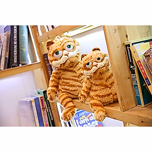 ZHAOFAFA Fat Orange Plush Cat Stuffed Animals Toy,Lifelike Yellow Tabby Cat Kitty Toy for Boys and Girls Children Xmas Birthday Gift,11.8/17.7 Inches (11.8 in（30 cm）)