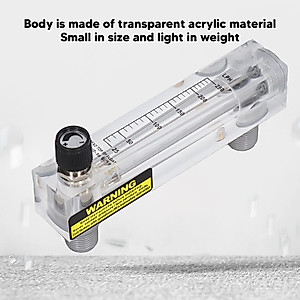 Water Meter Panel Mount Type Flowmeter,Premium Transparent Acrylic Panel Current Meter - Large Range Liquid Current Measurement and Control for Accurate Applications