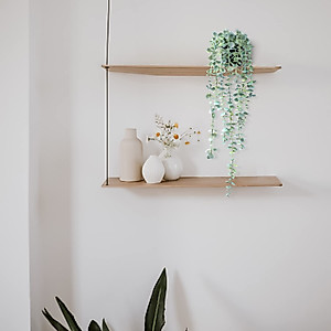 BACAMA Fake Hanging Plant Eucalyptus Small Decor Faux Hanging Vine Plants Wall Greenery for New Home Decoration 1PCS Bright Green 23.6Inches