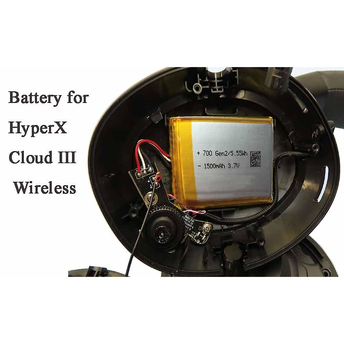 AOLIKES 3.7V 1500mAh Replacement Battery for HyperX Cloud Flight Cloud Alpha, ROCCAT Syn Max Air PC Wireless Gaming Headset and Turtle Beach Stealth 700P Gen 2, 700X Gen 2 Gaming Headset