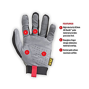 Mechanix Wear: Specialty 0.5mm High-Dexterity Work Gloves (Large, Black/Grey)