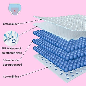 BIG ELEPHANT Baby Girls Training Underwear, Toddler Cotton Potty Training Pants Soft Absorbent 12-24 Month