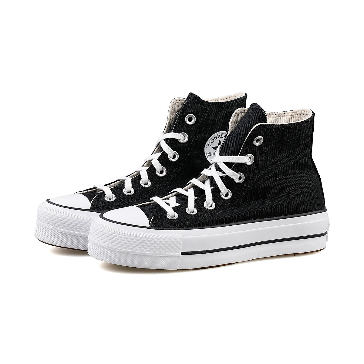Converse Women's Chuck Taylor All Star Lift High Top Sneakers, Black/White/White, 8.5 Medium US
