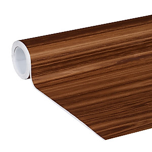 Duck 286460 EasyLiner Adhesive Laminate Surfaces Shelf Liner, Dark Oak, 20 in. x 15 ft., 6 Rolls