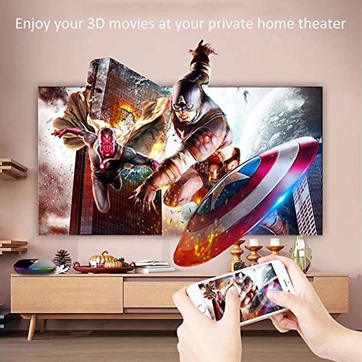 Q Plus Android 10.0 TV Box, Android Box 4GB RAM 32GB ROM H616 Quad Core USB 2.0 2.4G WiFi Support 6K 3D/H.265 Smart TV Box