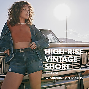 Wrangler Women's High-Rise Vintage Denim Short, Moonlight, 18