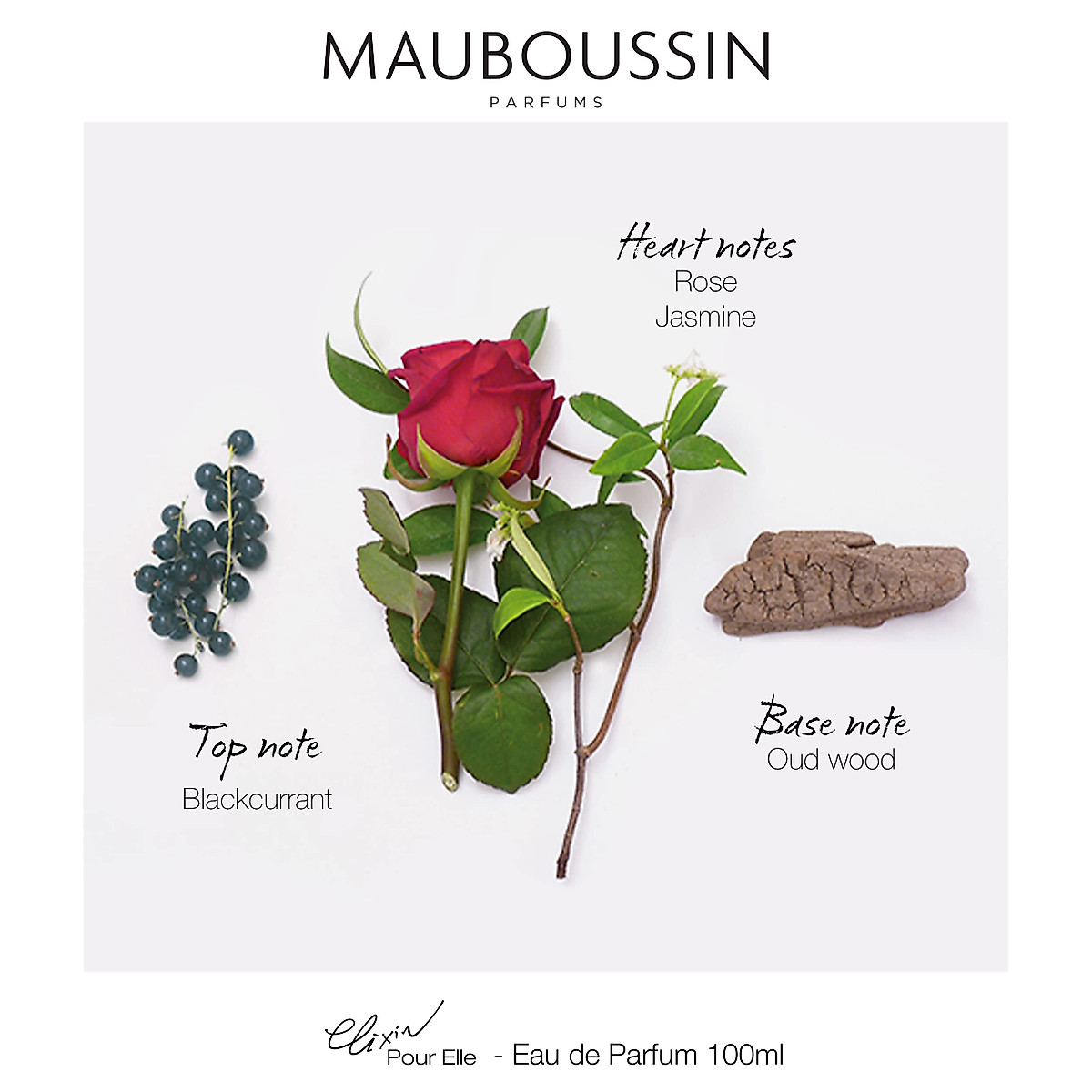 Mauboussin - Elixir Pour Elle 100ml (3.3 Fl Oz) - Eau de Parfum for Women - Floral & Oriental Scents