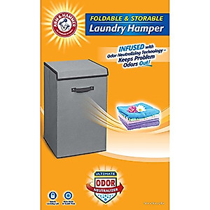 Arm & Hammer Collapsible Laundry Hamper, Gray